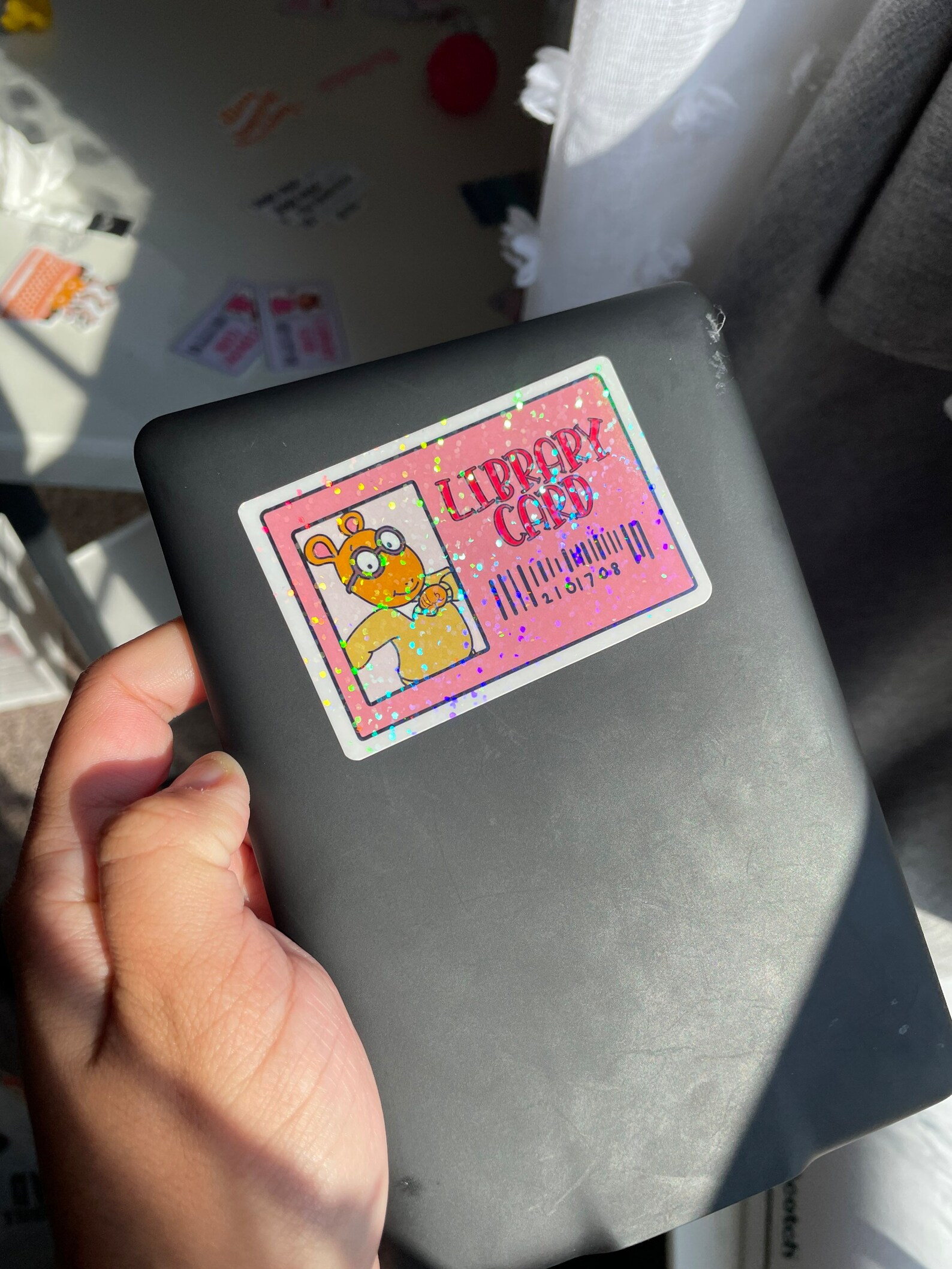 Arthur Library Card Sticker Kindle Sticker Bookish - Etsy