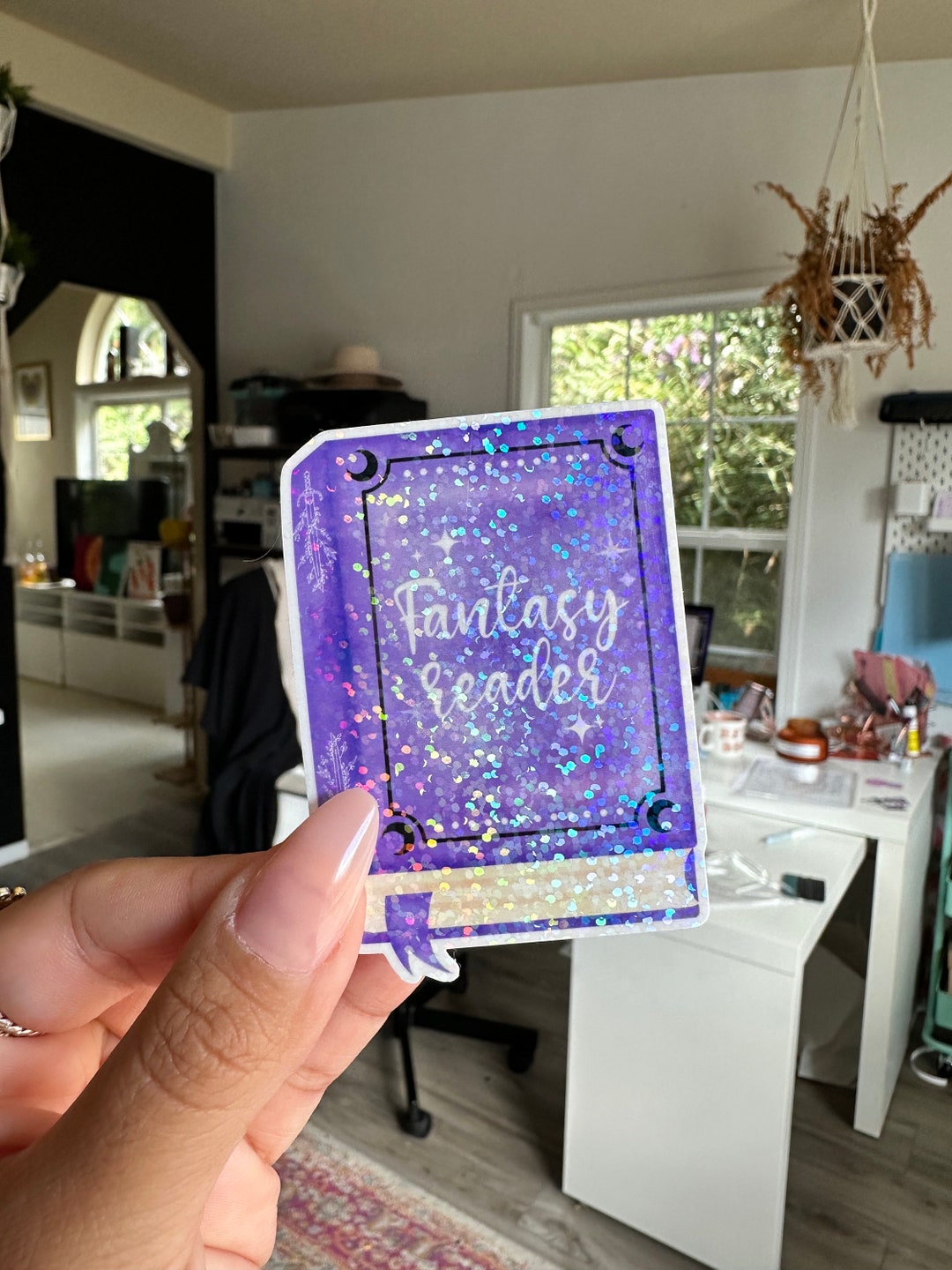 Fantasy Reader Sticker Bookish Sticker Romantasy Sticker Holographic ...
