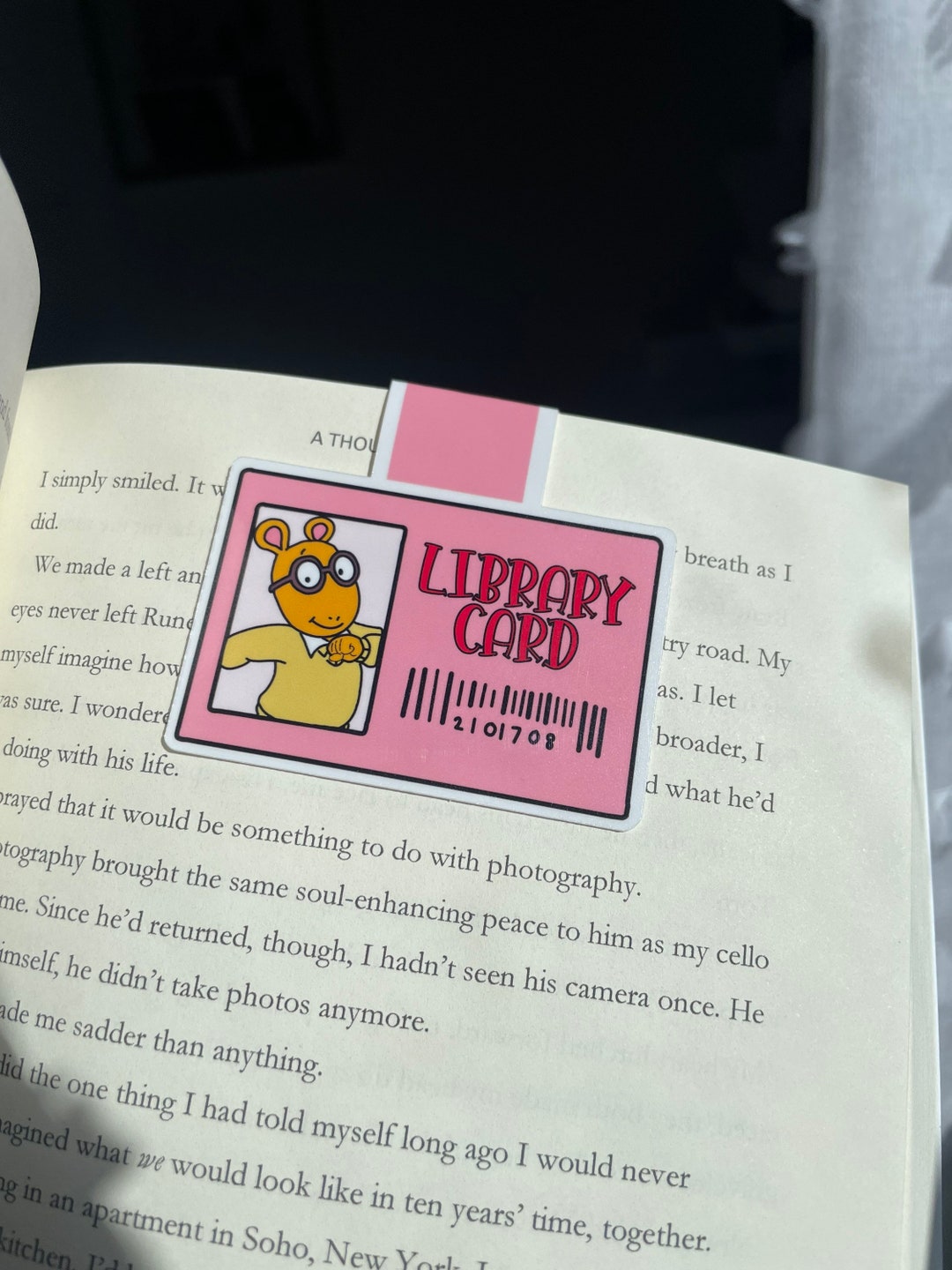 Arthur Library Card Magnetic Bookmark | Bookish Gift | Book Club ...