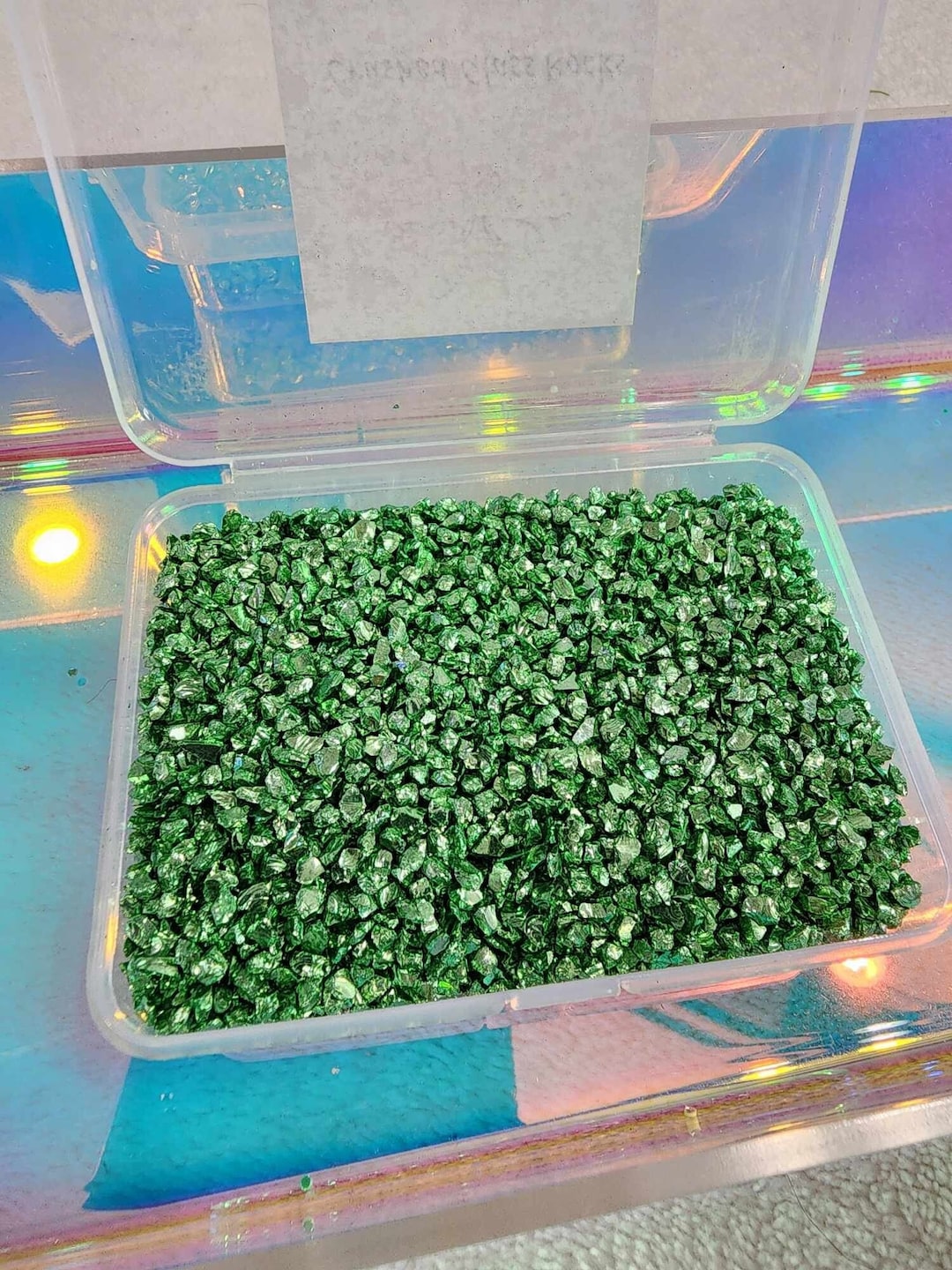 Light Green Crushed Rocks, Crushed Glass Rocks, Fake Bake Supplies ...