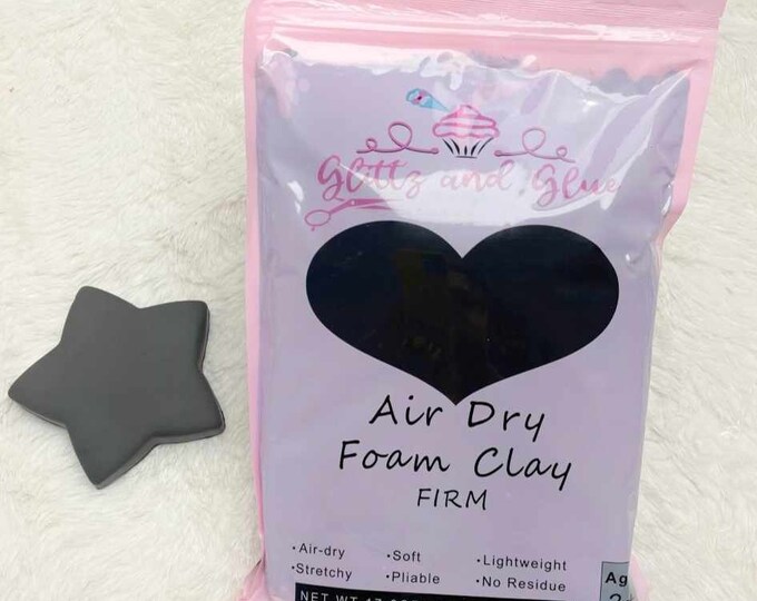 100g Black Foam Clay, Foam Clay, Glittz and Glue Foam Clay, Fake Bake ...