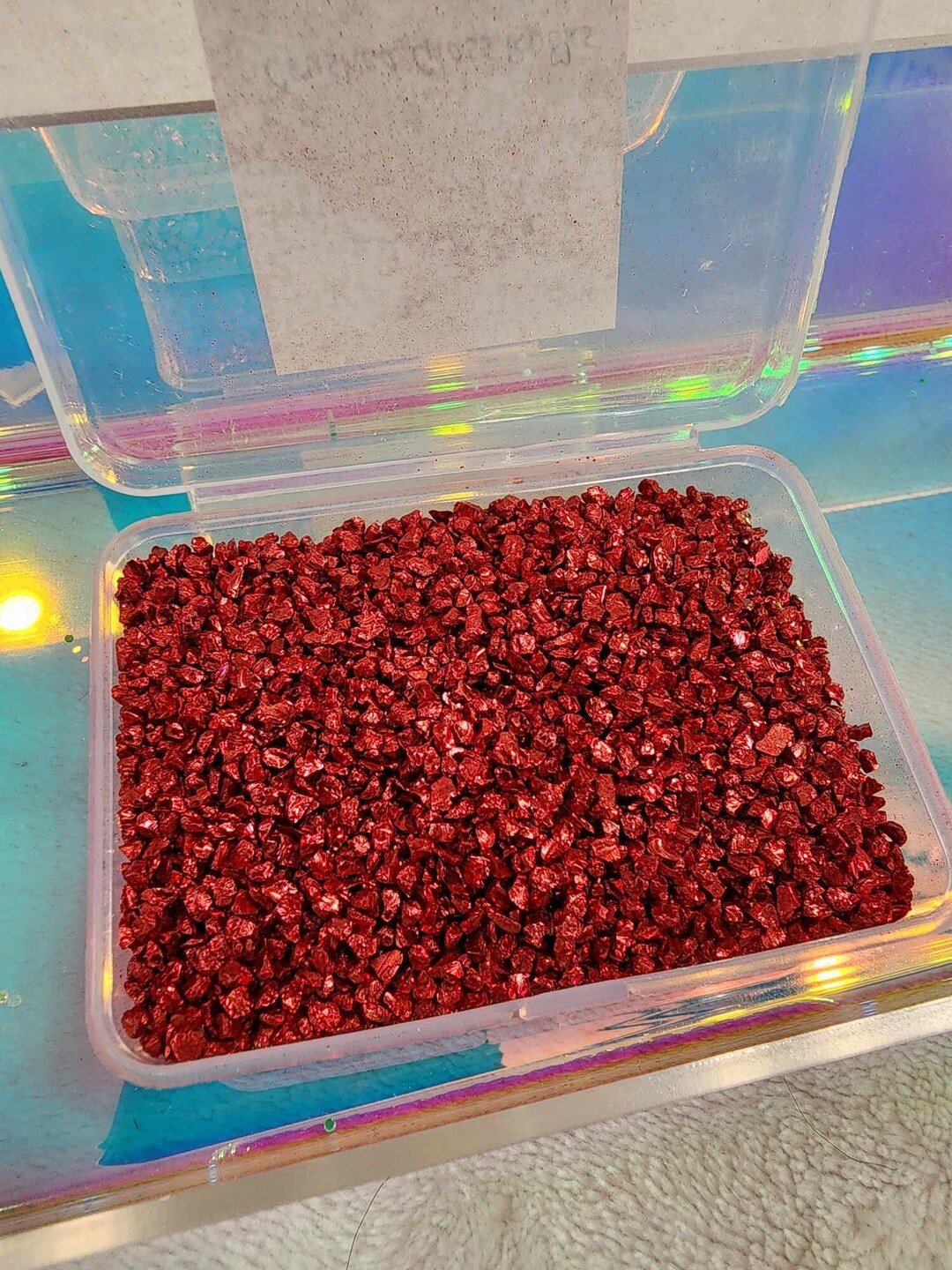 Red Crushed Rocks, Crushed Glass Rocks, Fake Bake Supplies, Craft ...