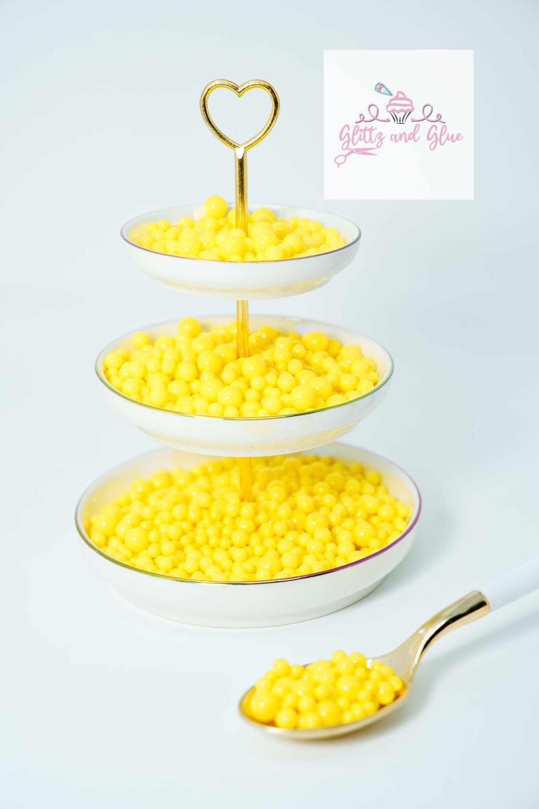 80g Yellow Blue Ball Sprinkles, Colorful Sprinkles, Fake Bake Supplies ...