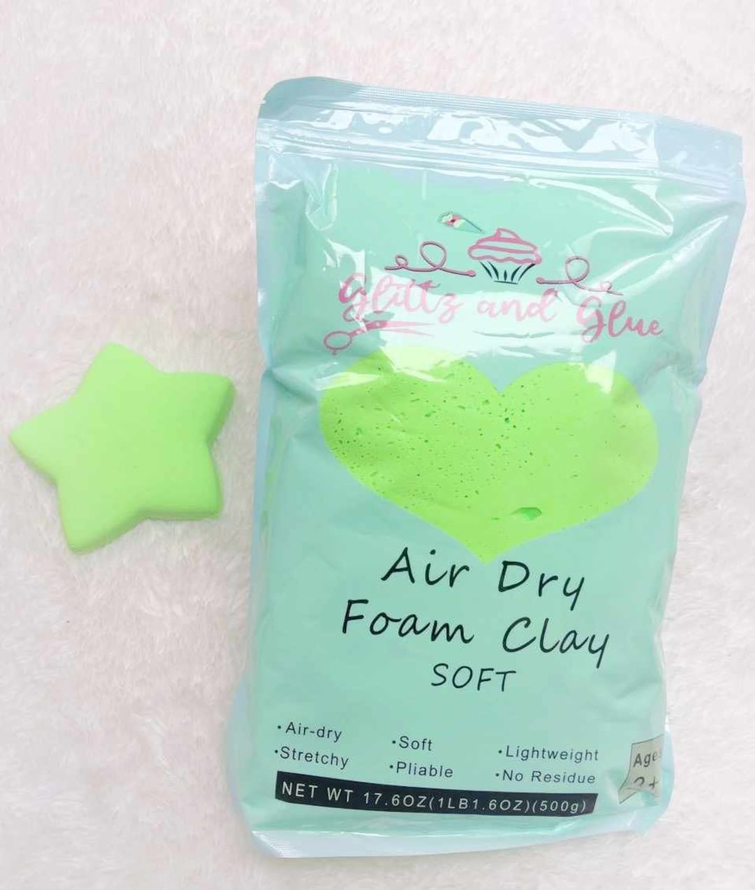 100g SOFT, Neon Green, Foam Clay, Foam Clay, Glittz and Glue Foam Clay ...