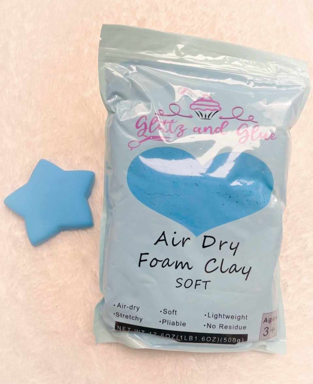 SOFT Ocean Blue Foam Clay, Foam Clay, Glittz and Glue Foam Clay, Fake ...