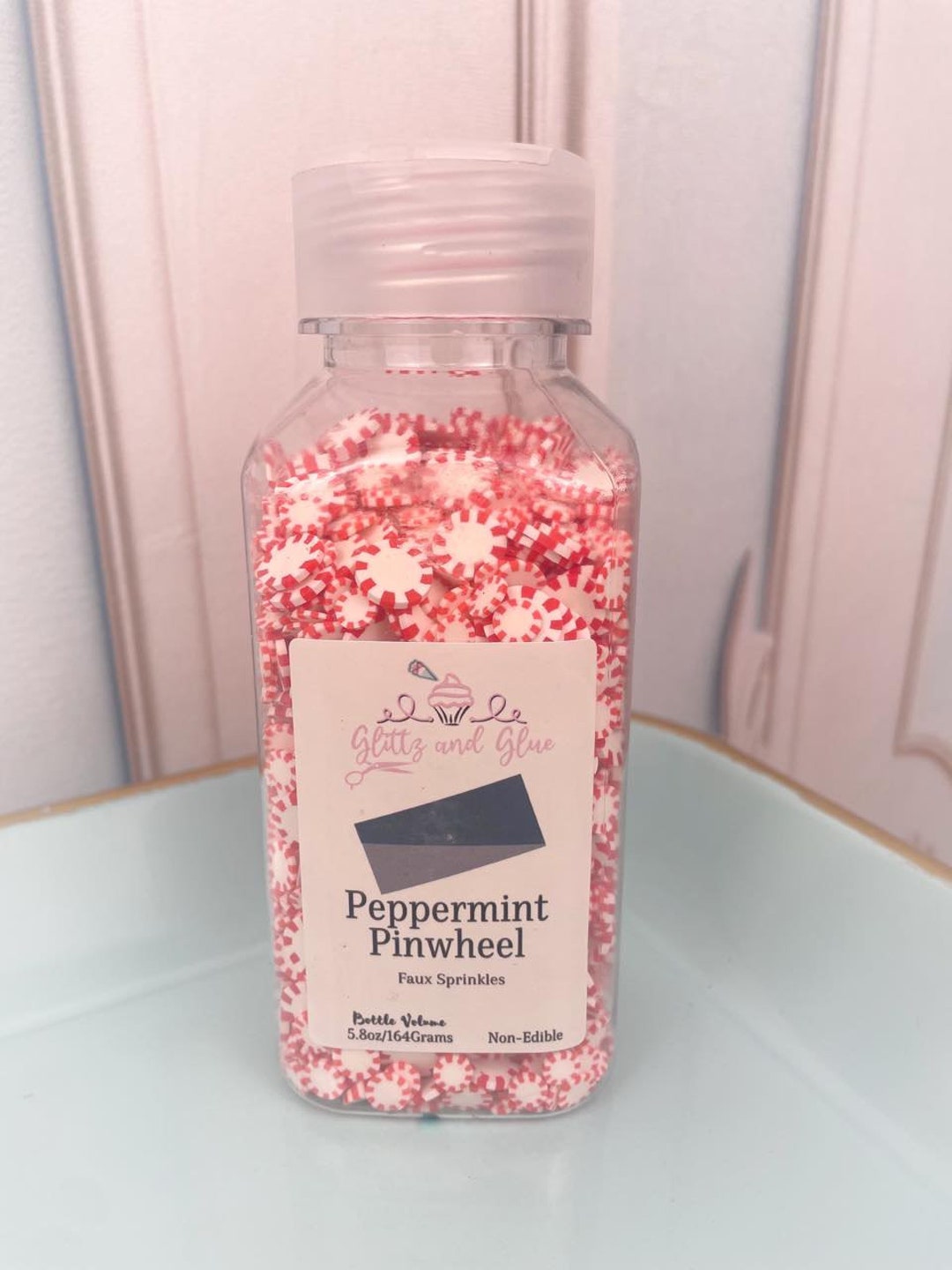 Peppermint Pinwheel, Polymer Sprinkles, Clay Sprinkles, Fake Bake ...