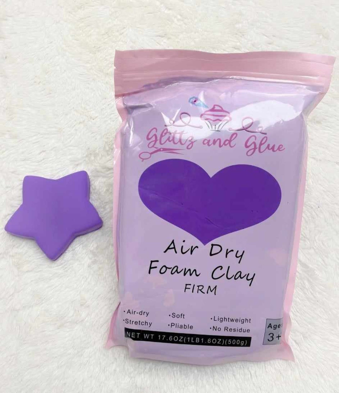 100g Purple Foam Clay, Foam Clay, Glittz and Glue Foam Clay, Fake Bake ...