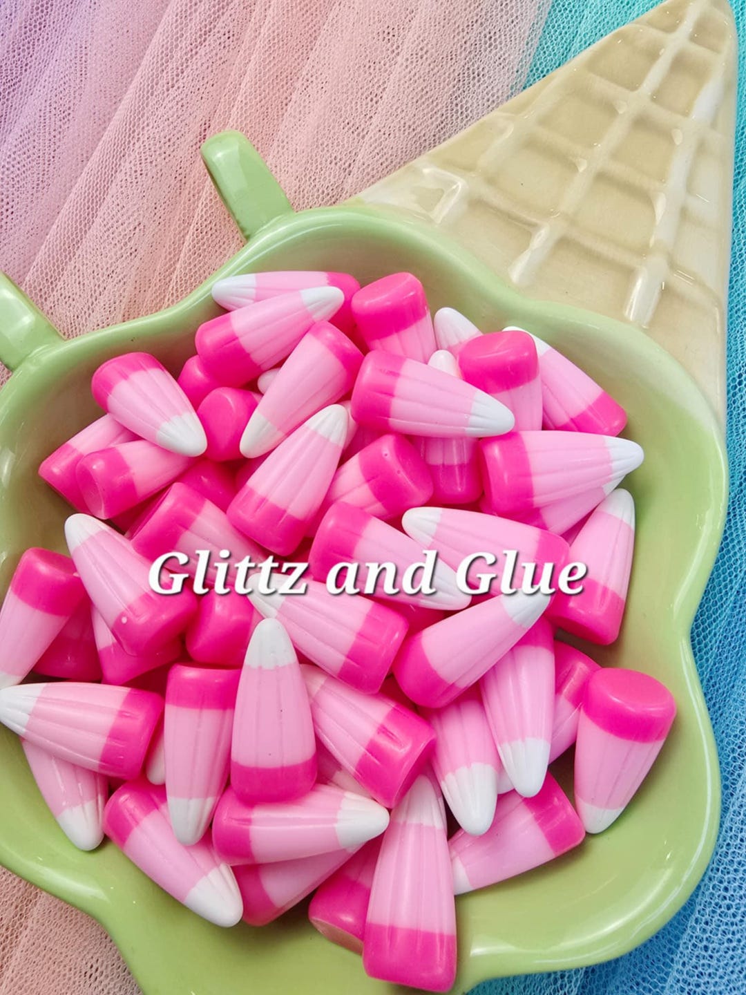 25pcs Candy Corn #60, Resin Candy Corn, Candy Corn, Fake Bake Supplies ...