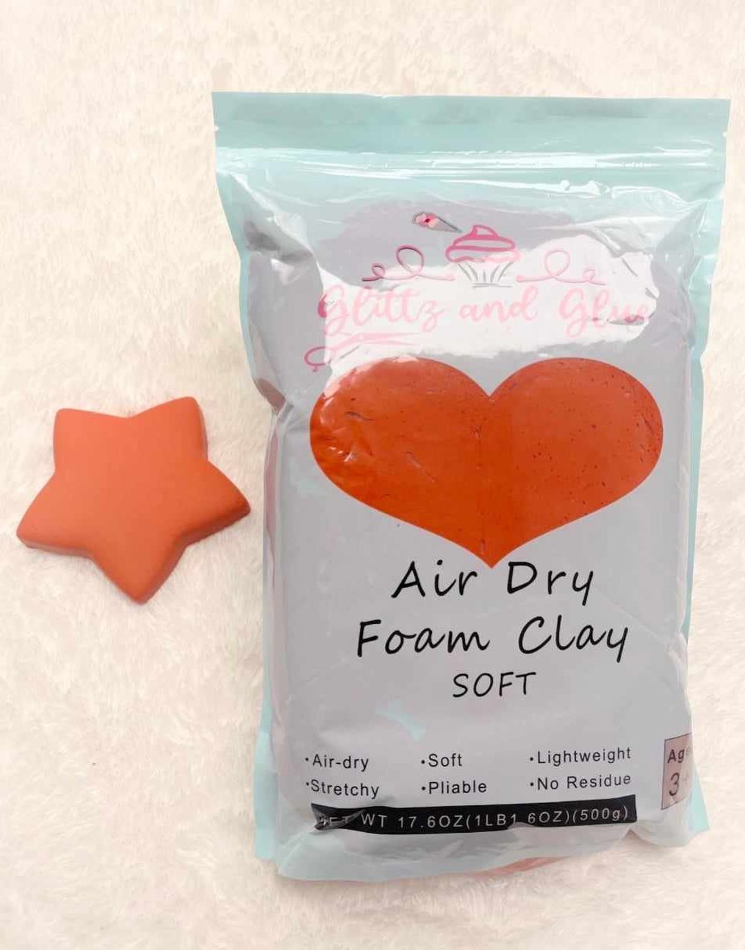 500g SOFT Dark Red Foam Clay, Foam Clay, Glittz and Glue Foam Clay ...