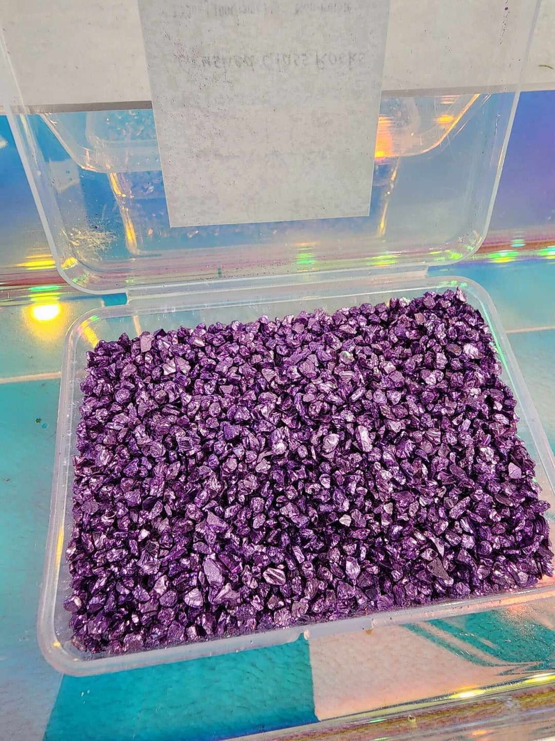 Light Purple Crushed Rocks, Crushed Glass Rocks, Fake Bake Supplies ...