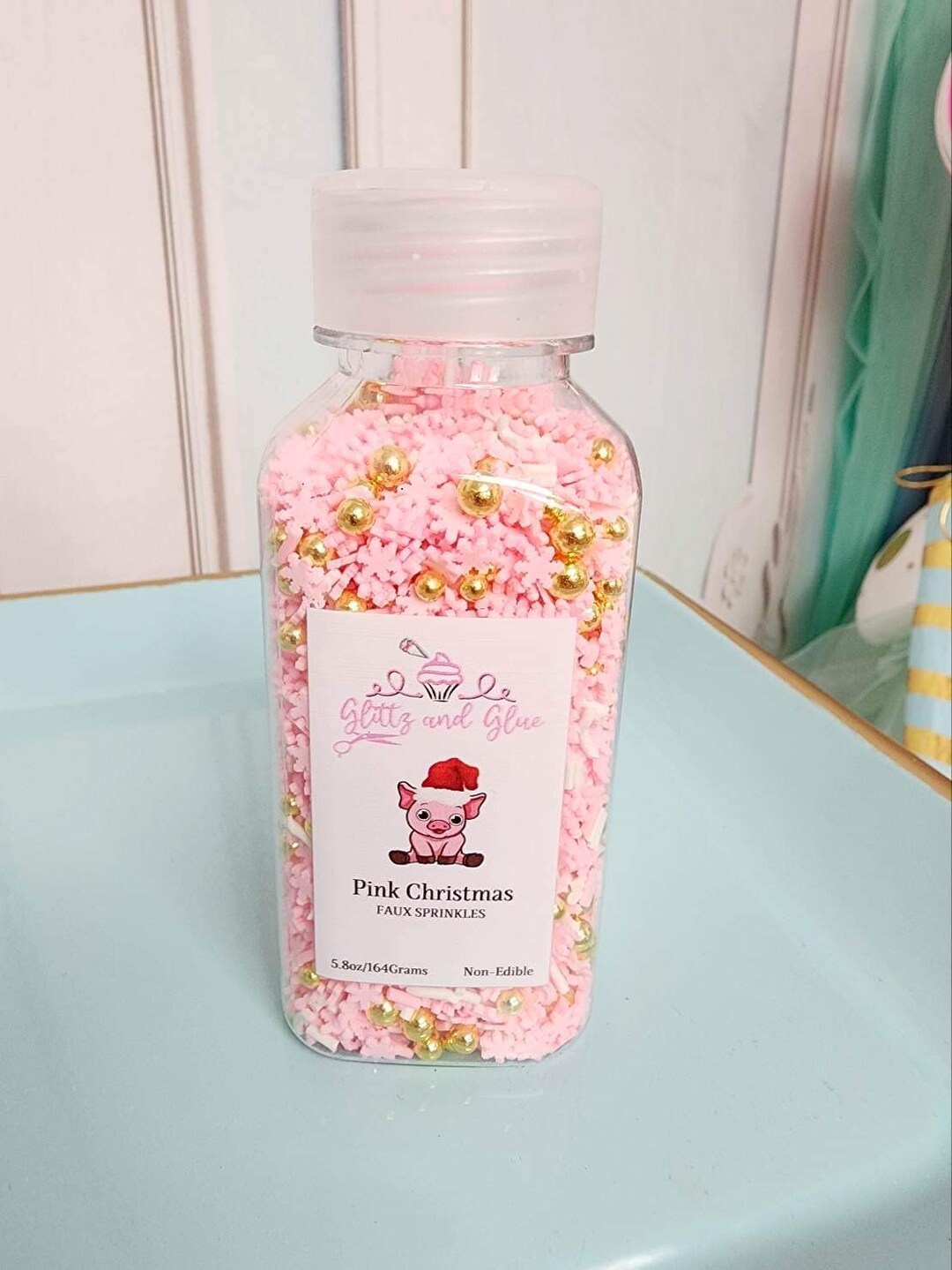 Pink Christmas, Fake Sprinkles, Fake Bake Supplies, Polymer Sprinkles ...