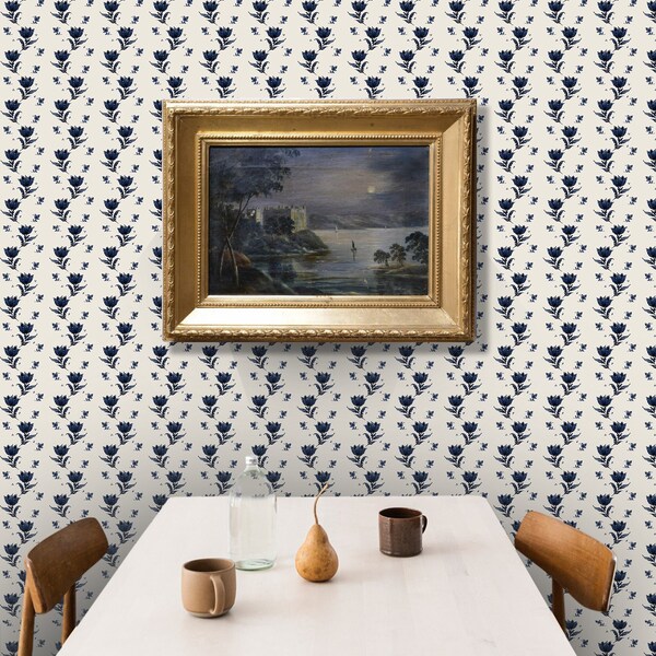 Dutch Floral Wallpaper - Etsy