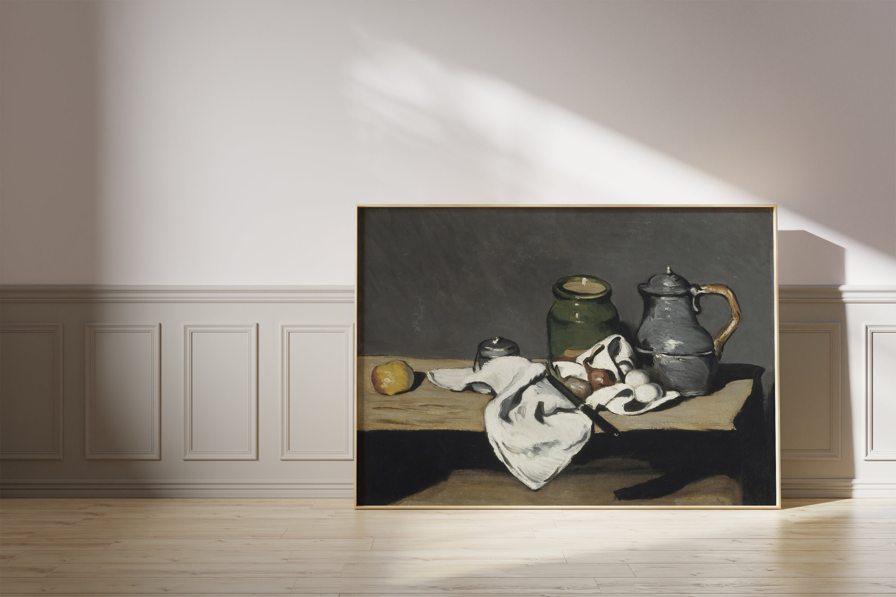 Paul Cezanne Oil Painting Still Life With Kettle, 1800s Oil Painting ...