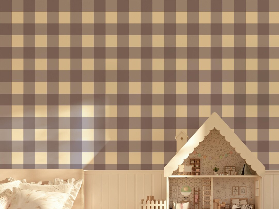 Buffalo Check Removable Wallpaper - Rutabaga - 3 Inch Buffalo Check ...