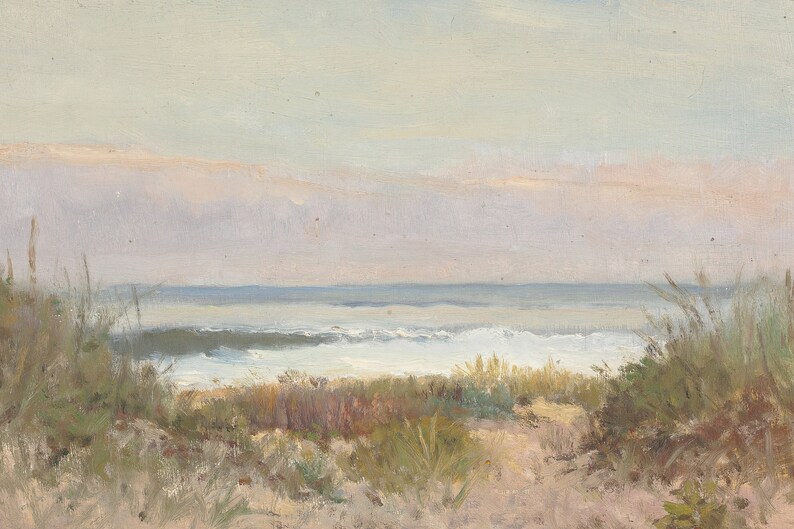 Vintage Seashore Oil Painting Art Print Coastal Painting - Etsy
