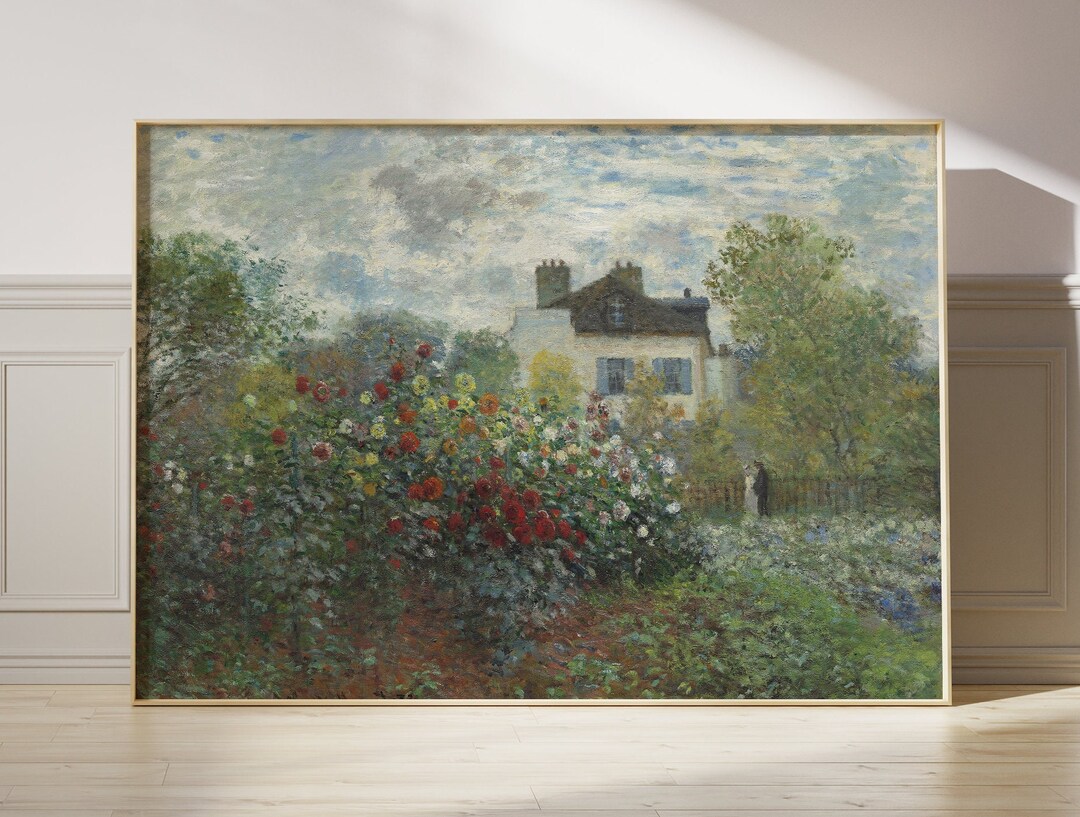 Vintage Impressionist Oil Painting English Garden House Printable Art ...