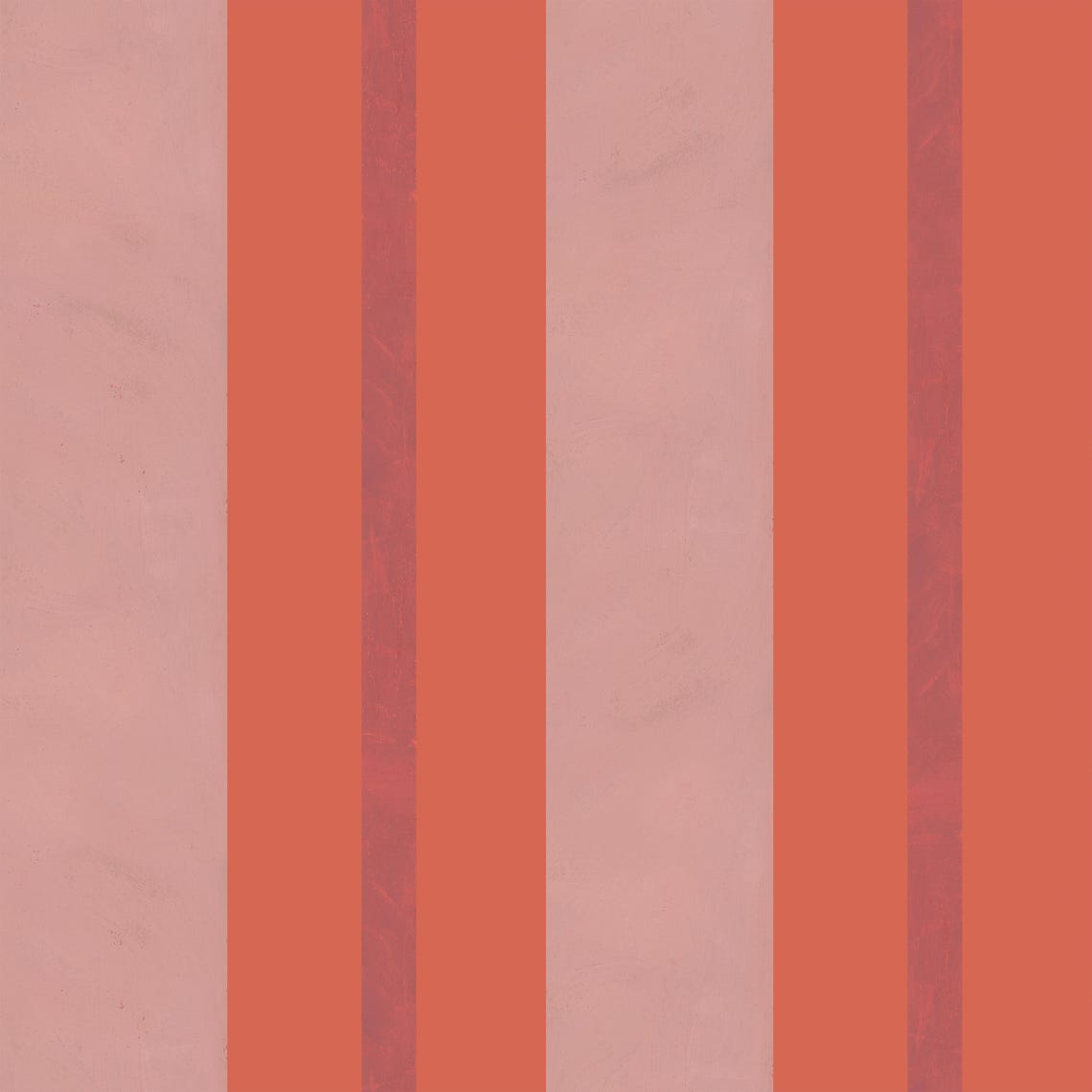 Carle Stripe - Red, Painted Tent Stripe Wallpaper, Playful Red Pink ...
