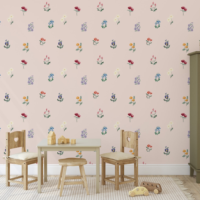Ditsy Floral Wallpaper - Etsy