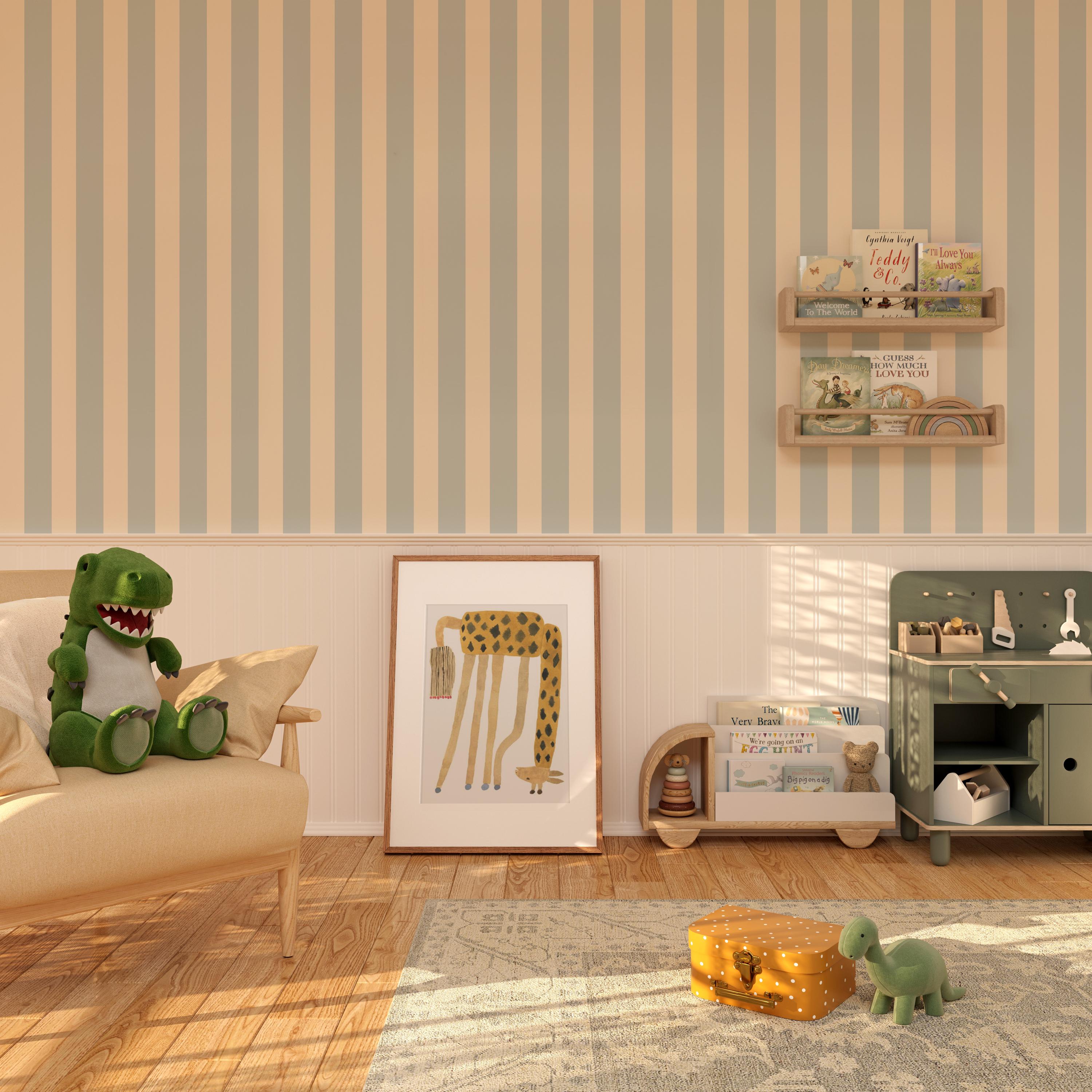 Perfect Stripe - Light Blue, Blue Stripe Wallpaper, Removable Peel ...