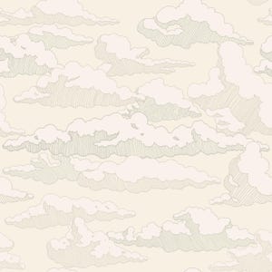 Cumulus - Warm White, Neutral Cloud Wallpaper, Removable Cloud, Peel ...