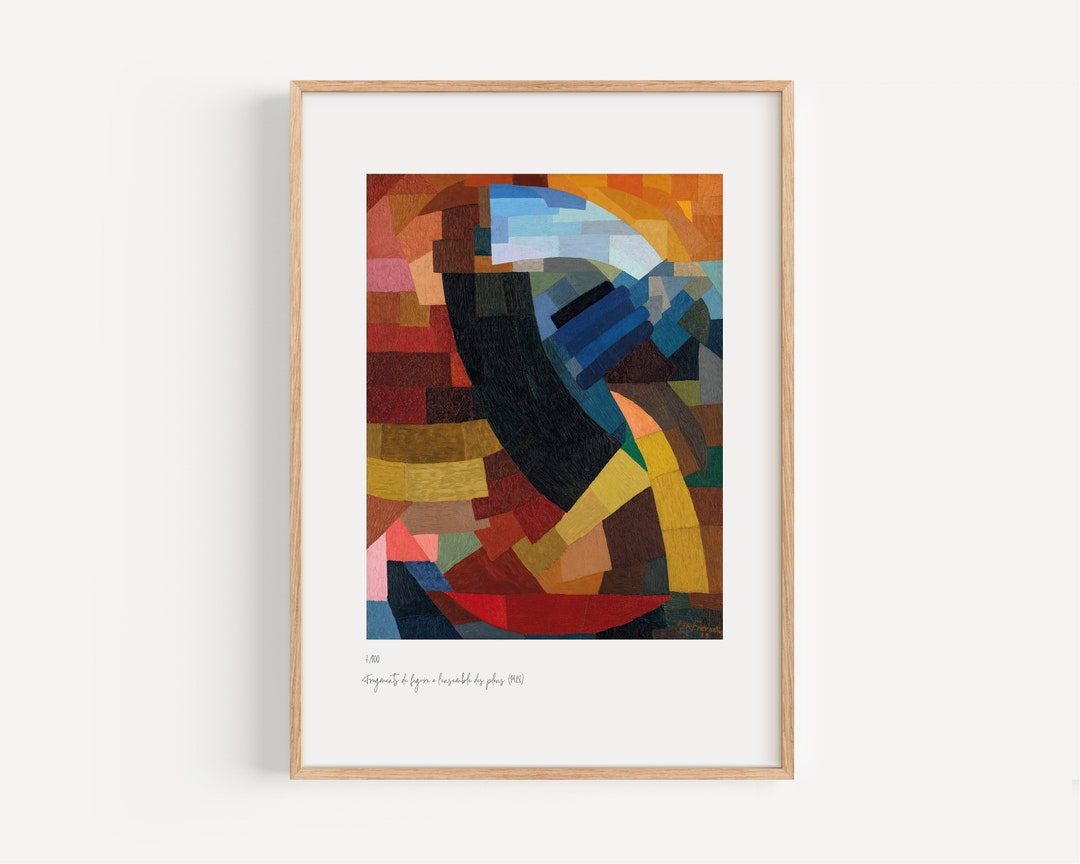 Vintage Abstract Painting Art Print - Modern Art Print - Modern Cubism ...