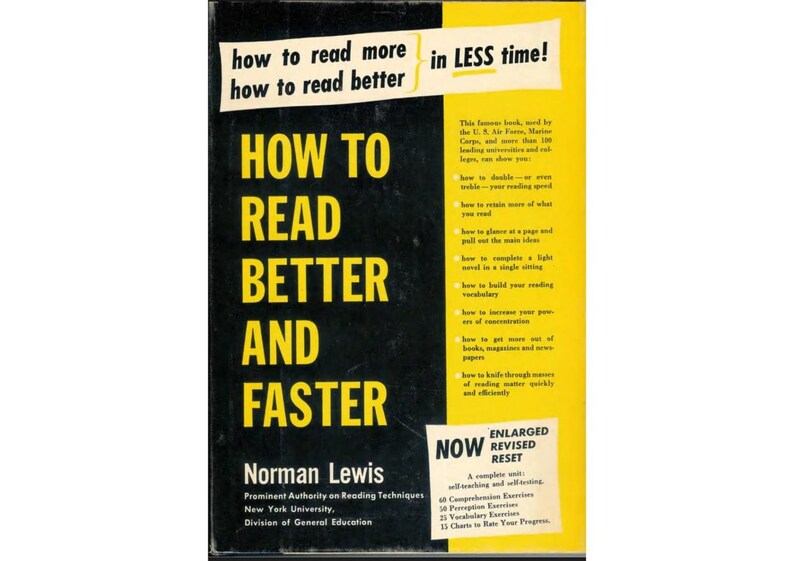 How to Read Better and Faster - Etsy