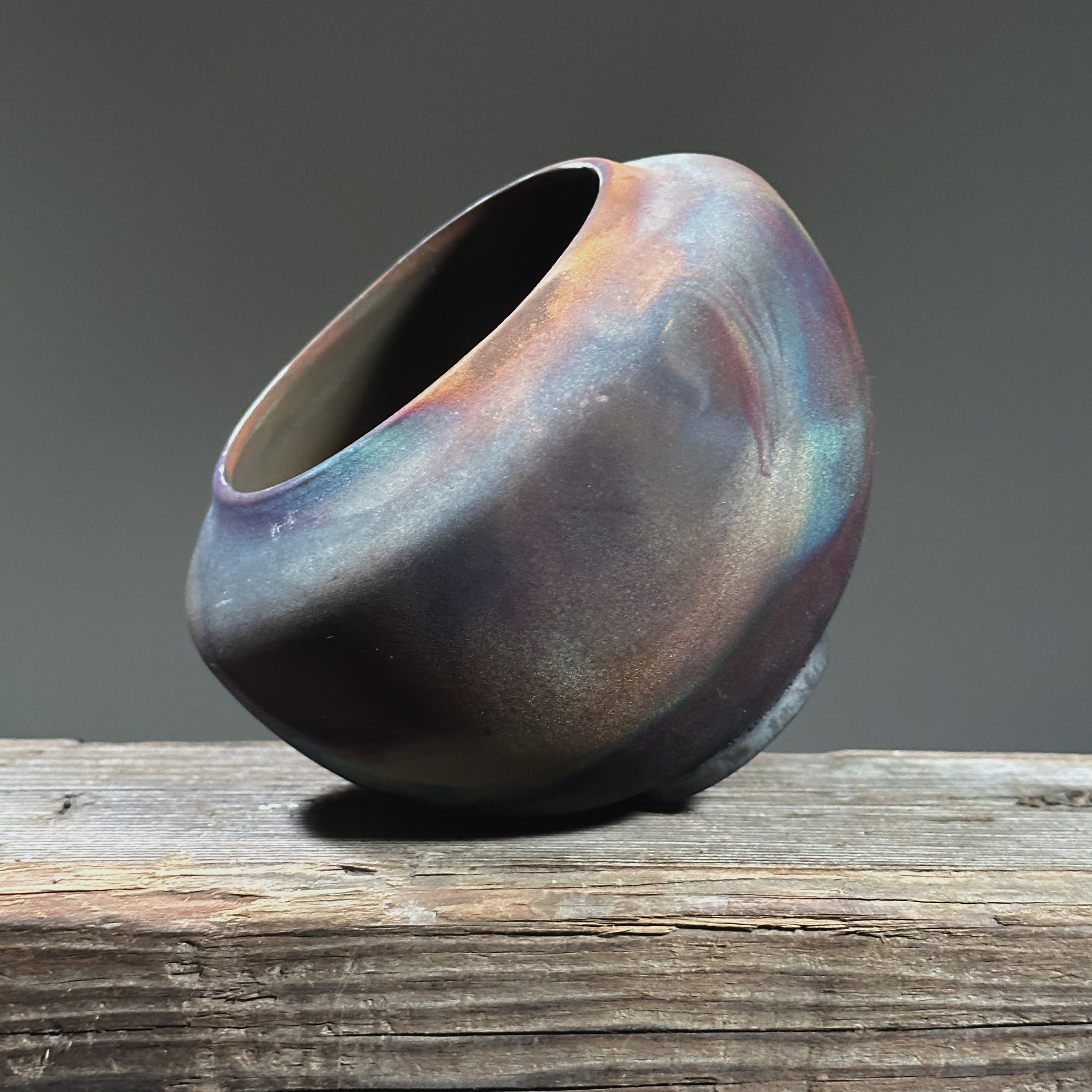 Vintage Raku Fired Stoneware Vessel, Signed - Etsy