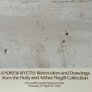 Vintage 1982 Andrew Wyeth: Watercolors and Drawing Exhibition ...