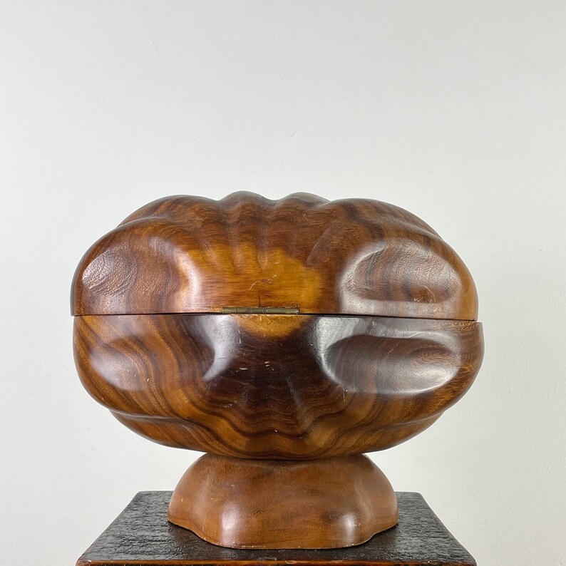 Studio Crafted Wood Clamshell Jewelry/trinket Box - Etsy