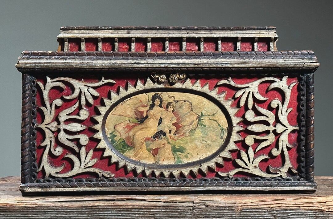 Antique 19th C. German Fretwork Tramp Art Box/folk Art/primitive - Etsy