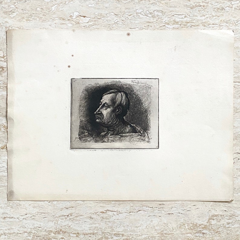 French Workman Etching - Signed in Plate (1893) - Etsy