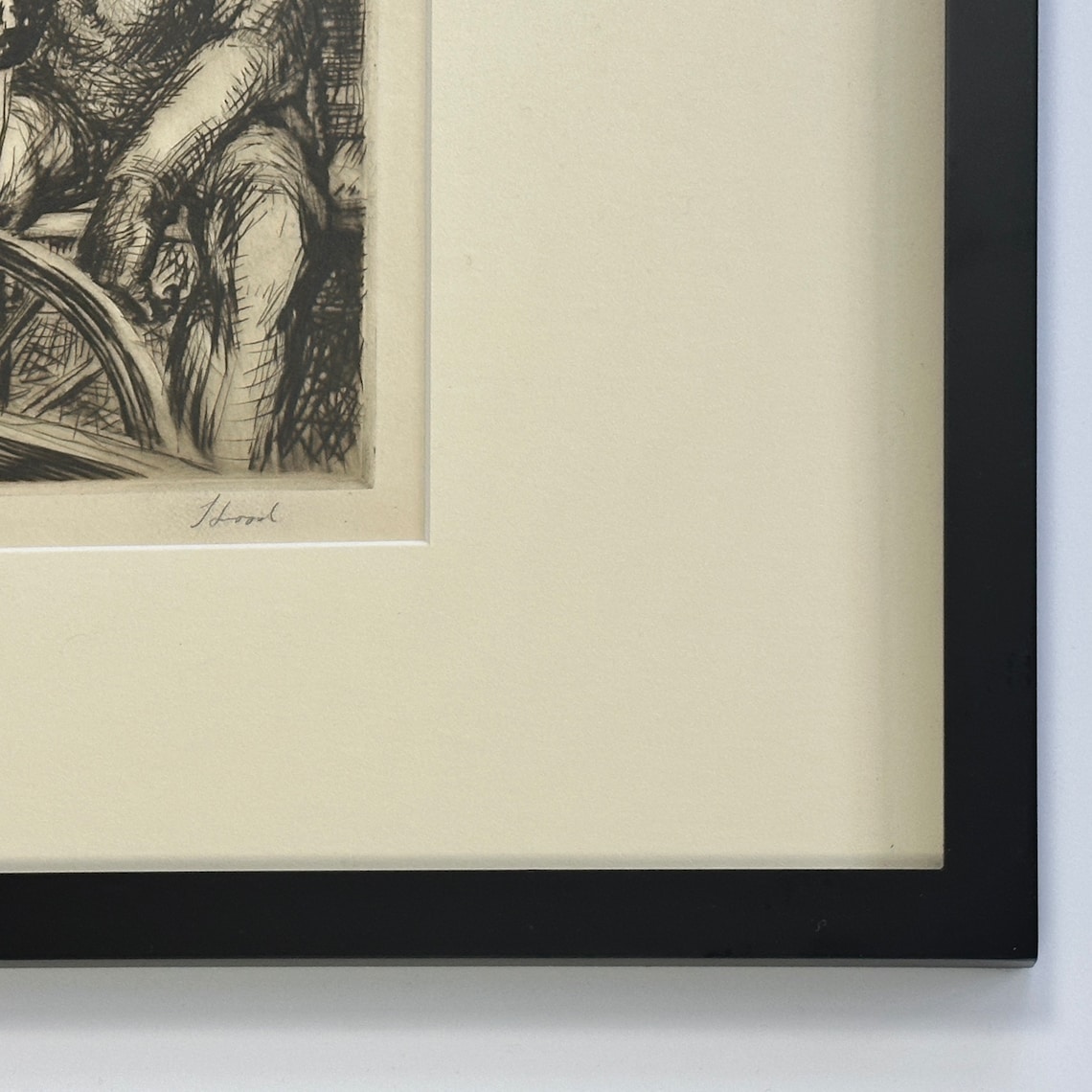 Richard Hook WPA Portrait of Three Men, Signed (etching, 1935)/black ...