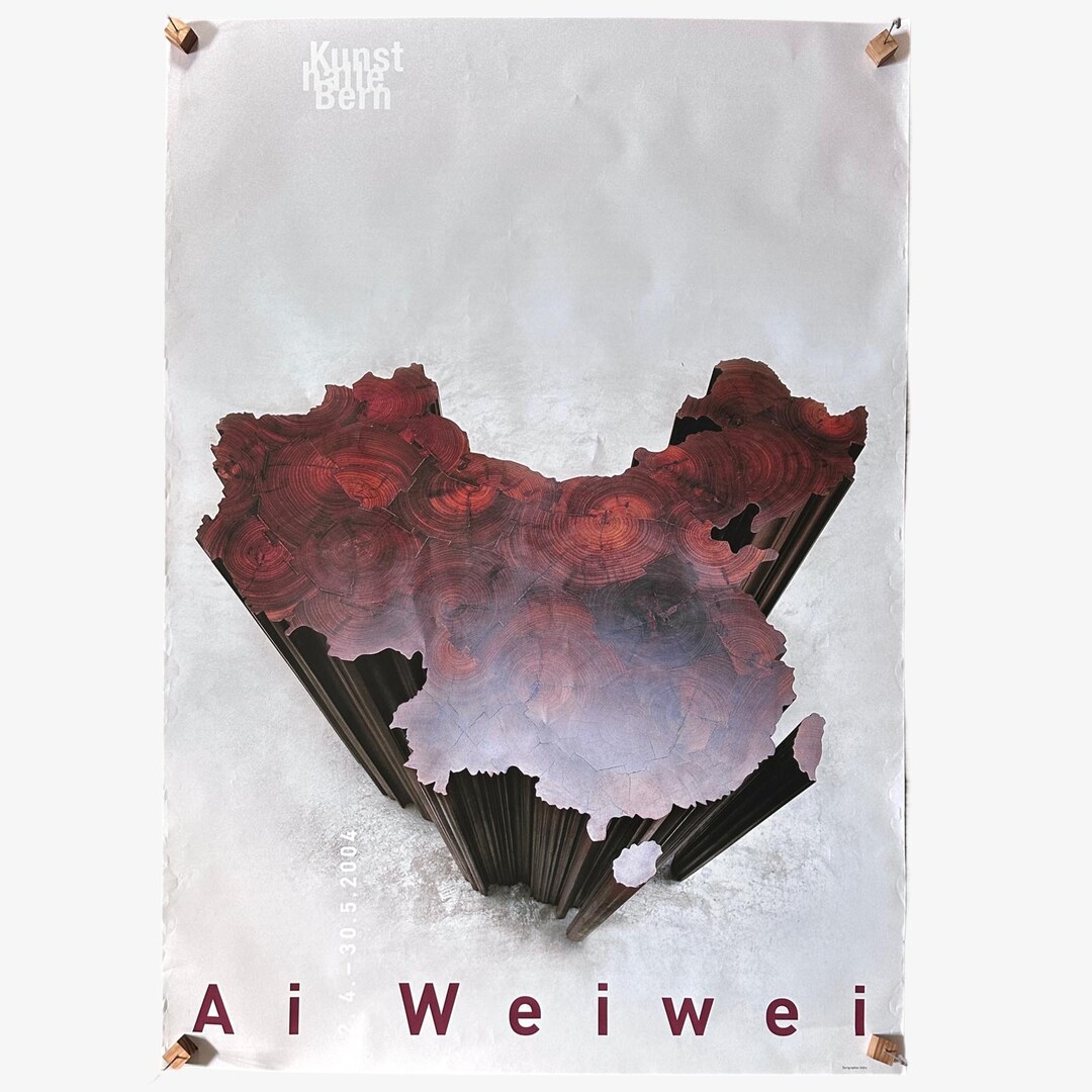 Oversized Vintage Ai Wei Wei 2004 Swiss Exhibition Offset Lithograph ...