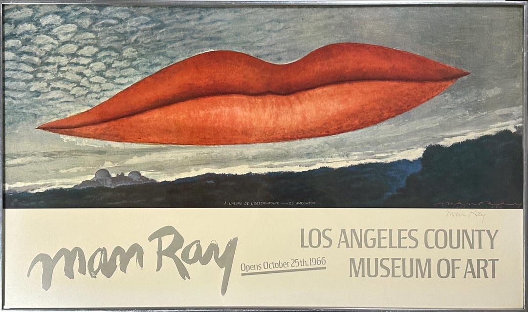 Vintage Surrealist Original 1966 Man Ray LACMA Exhibition Print, Signed ...