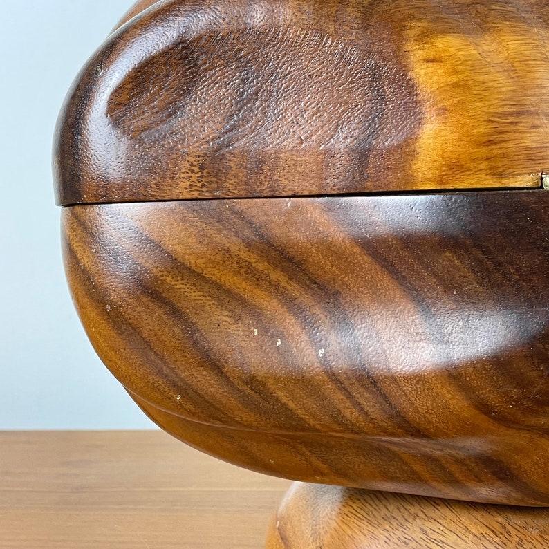 Studio Crafted Wood Clamshell Jewelry/trinket Box - Etsy