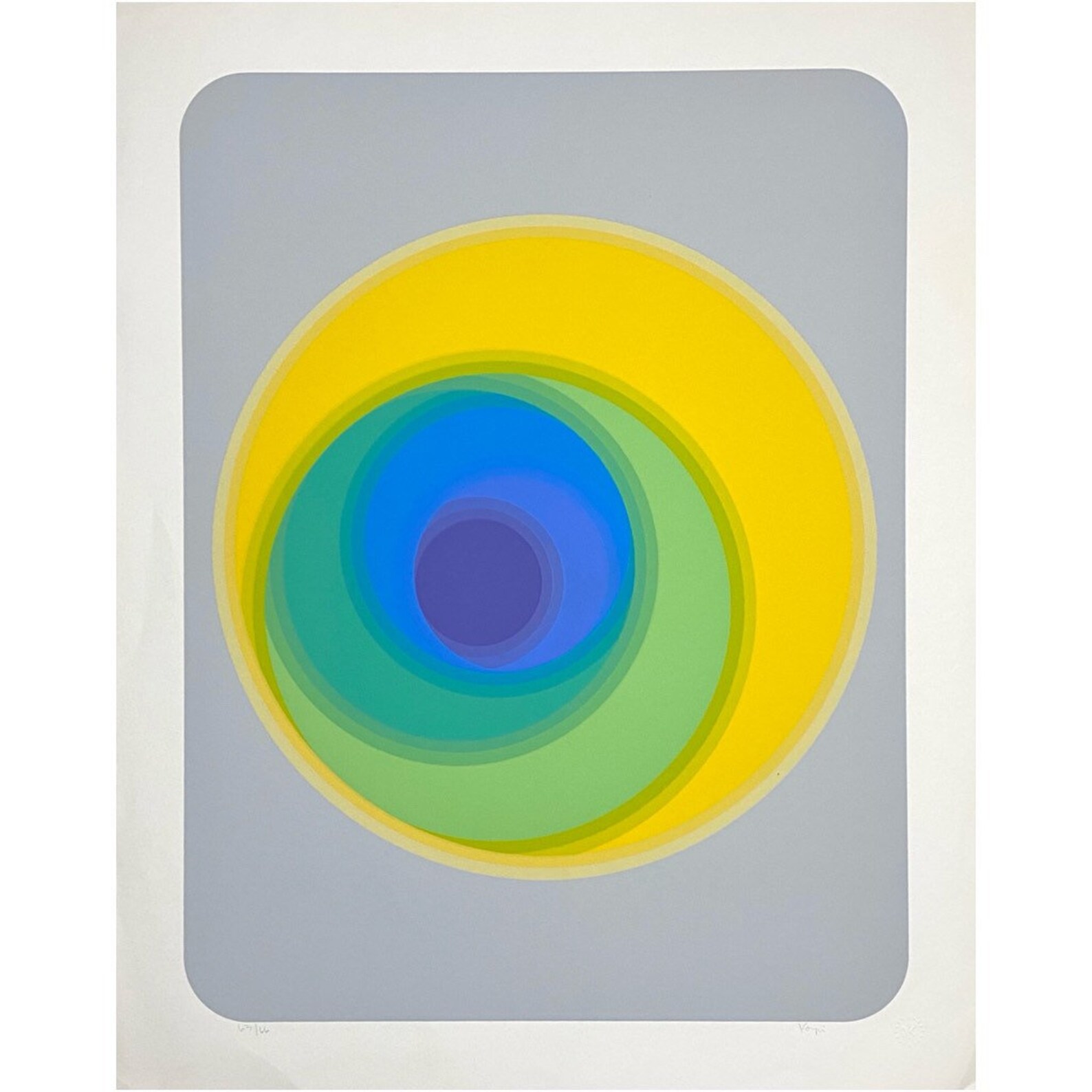 Neil Korpi american, B. 1942 Untitled Signed Serigraph ca. 1978, 63/66 ...