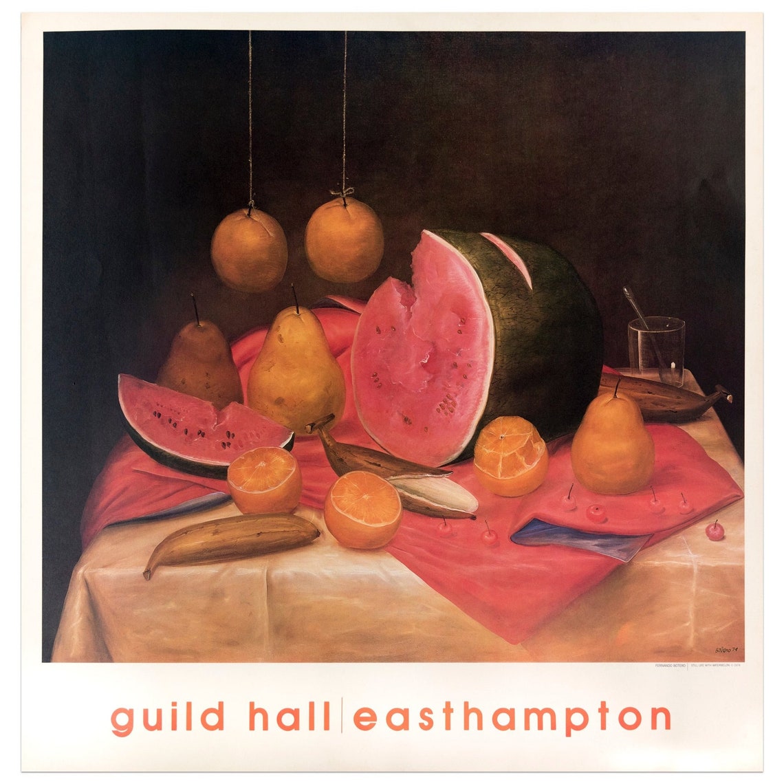 1974 Vintage Original Fernando Botero "still Life With Watermelon ...