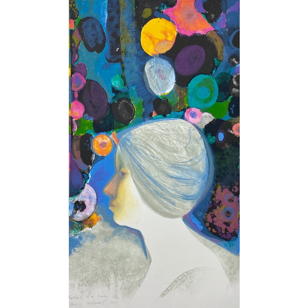 George Lockwood (american 1929-1969) - Portrait of A Lady Serigraph ...