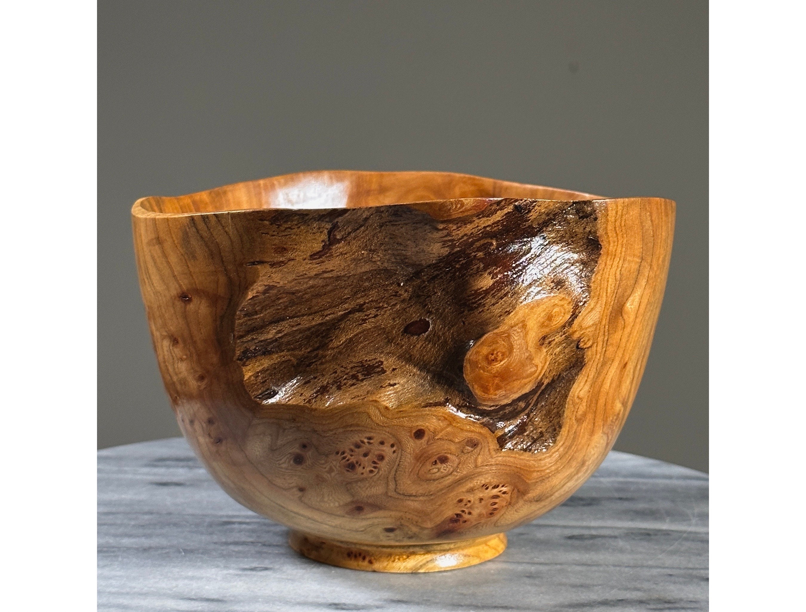 Studio Craft Turned Elm Burl Bowl, Signed/bob Stocksdale - Etsy