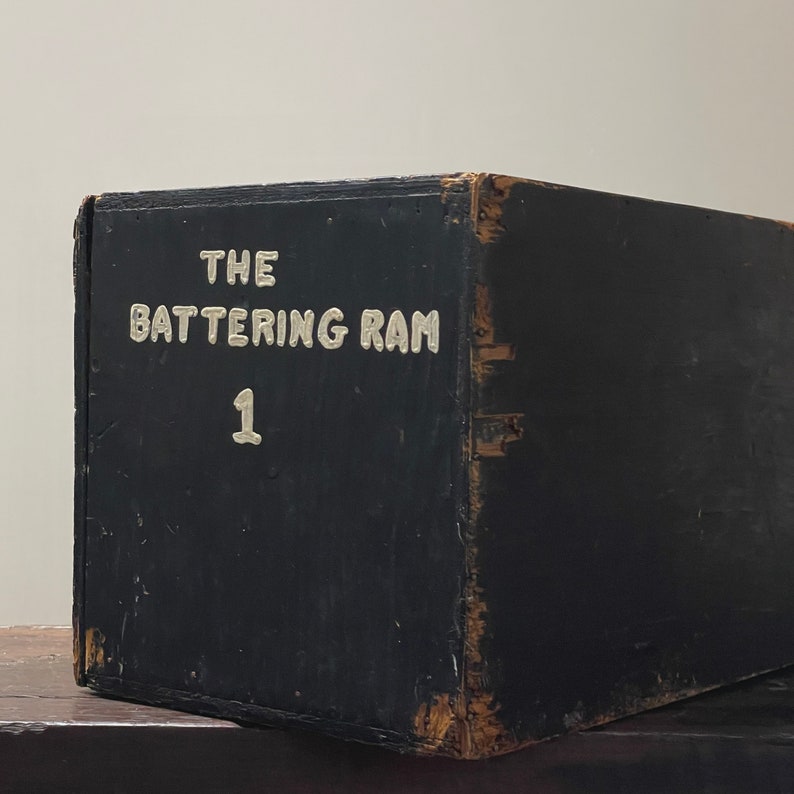 Vintage Outsider/folk Art Hand Built Medieval Battering Ram Scale Model ...