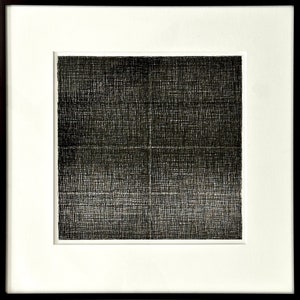 Minimalist “four Squares” Charcoal Drawing on Paper, Framed (2004) - Etsy