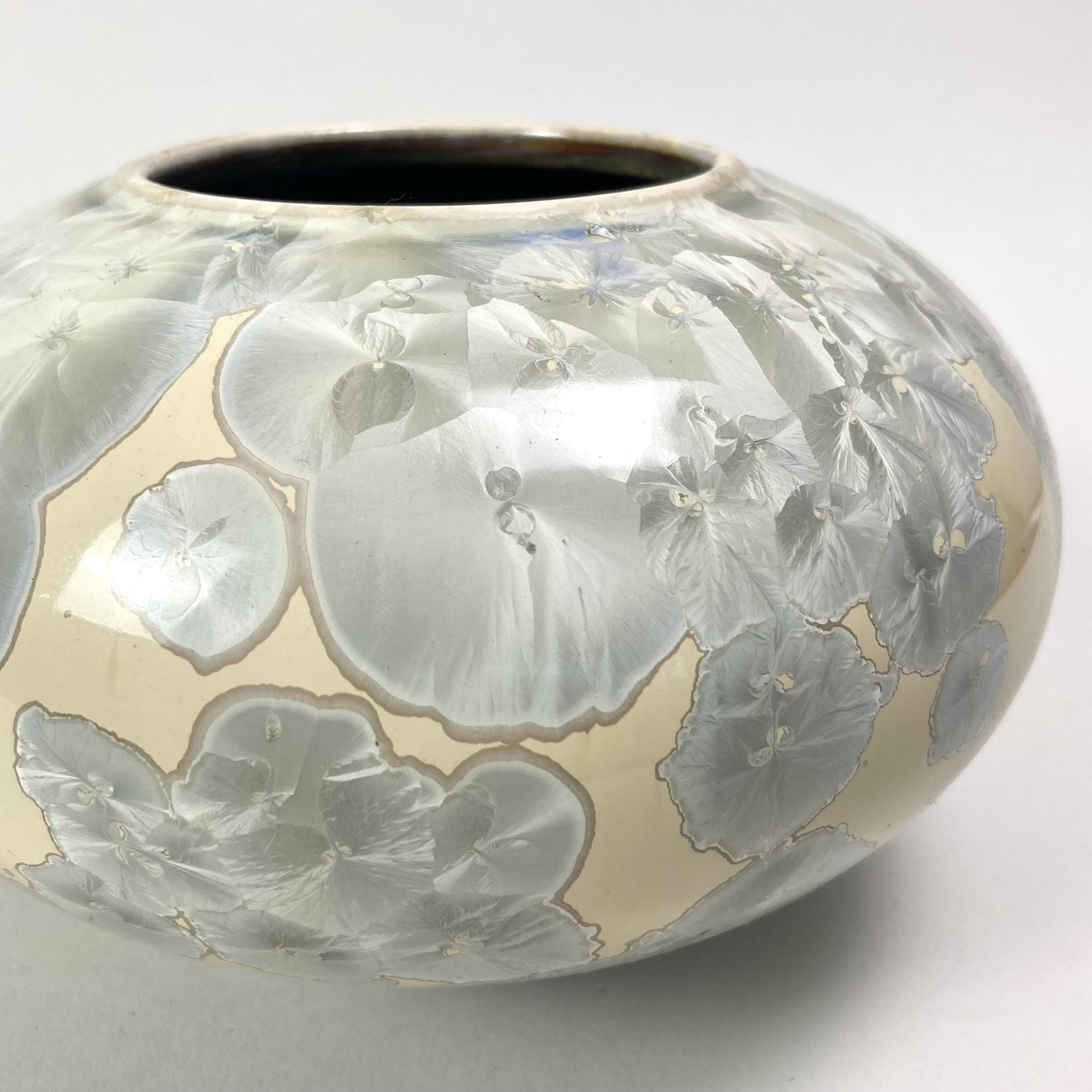 George Smyth Grey Crystalline Glaze Porcelain Vase signed - Etsy