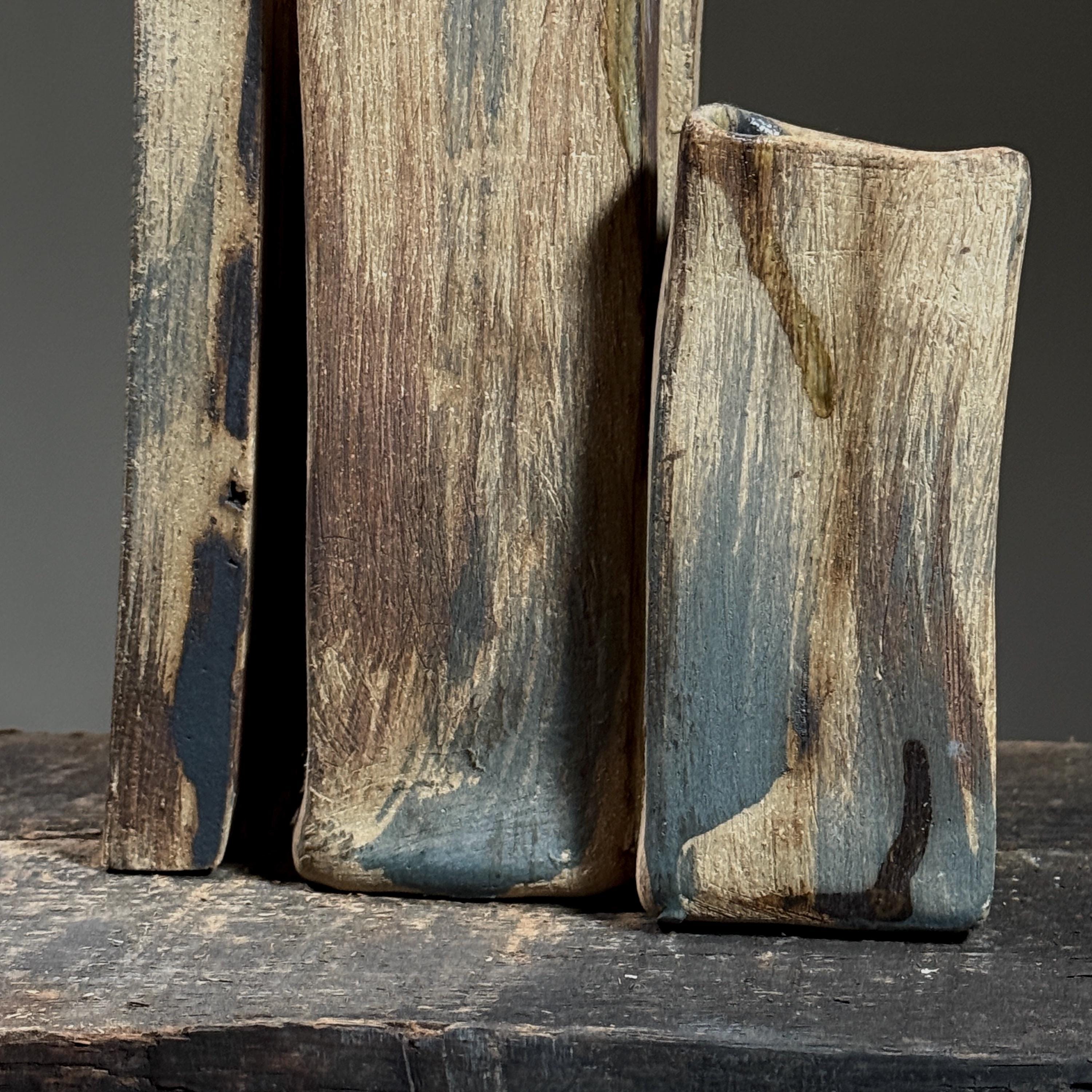 Vintage Abstract Expressionist Tiered Five Chambered Polychrome Ceramic ...