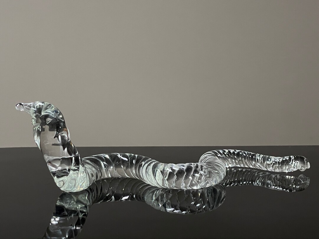 Vintage Studio Craft Italian Crystal Snake Sculpture - Etsy