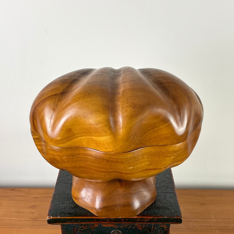 Studio Crafted Wood Clamshell Jewelry/trinket Box - Etsy