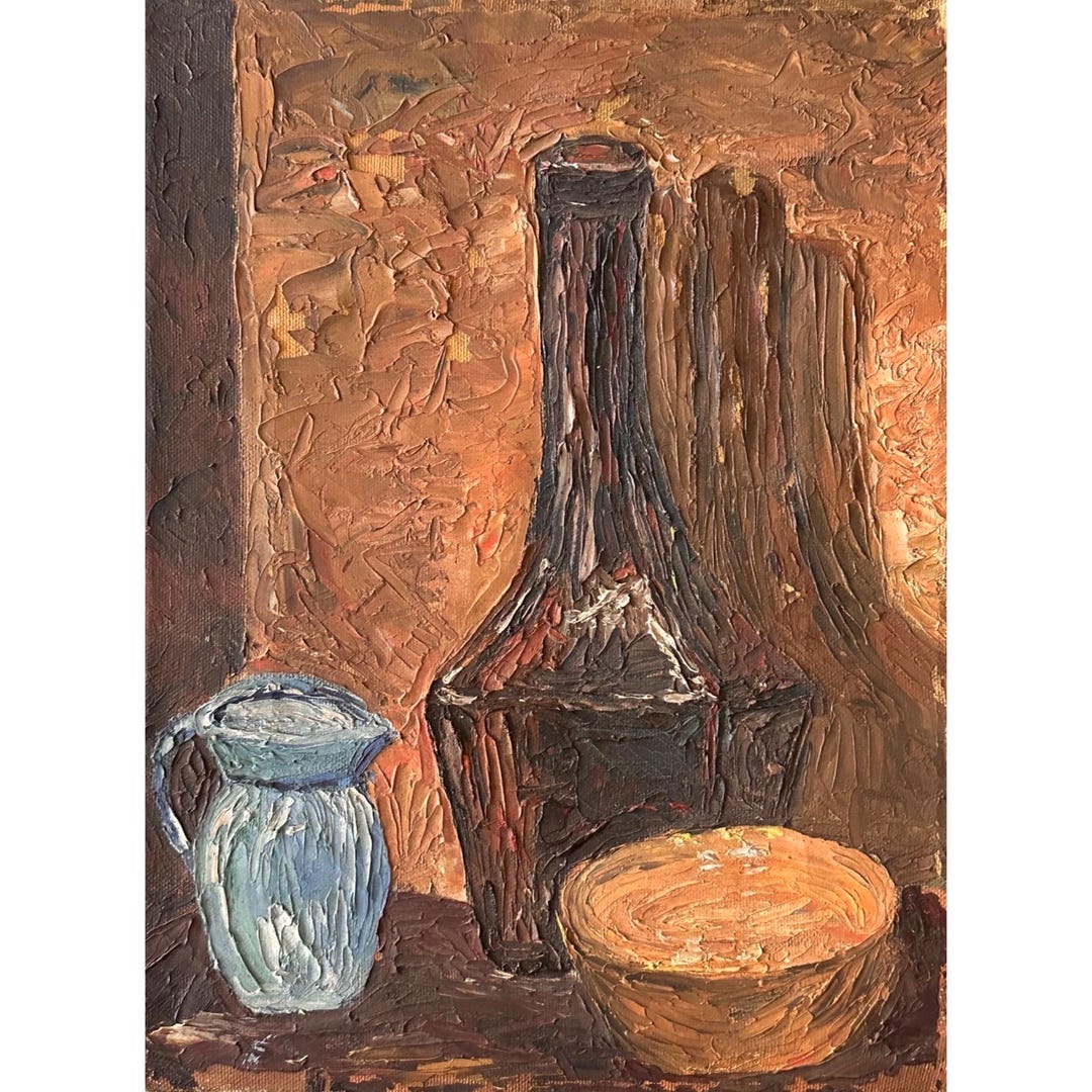 Vintage Expressionist Impasto Still Life, Oil on Canvas - Etsy