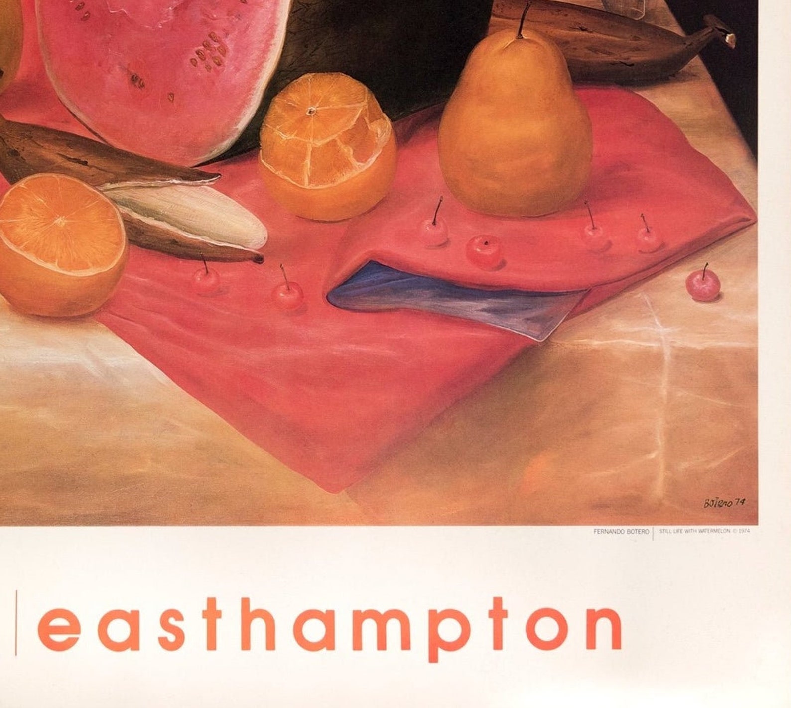 1974 Vintage Original Fernando Botero still Life With Watermelon Guild ...