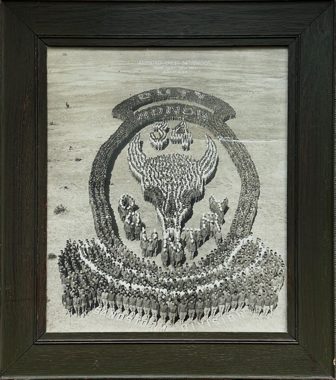 Antique WW2 Animated Crest Red Bull Skull 34th Division Camp Cody ...
