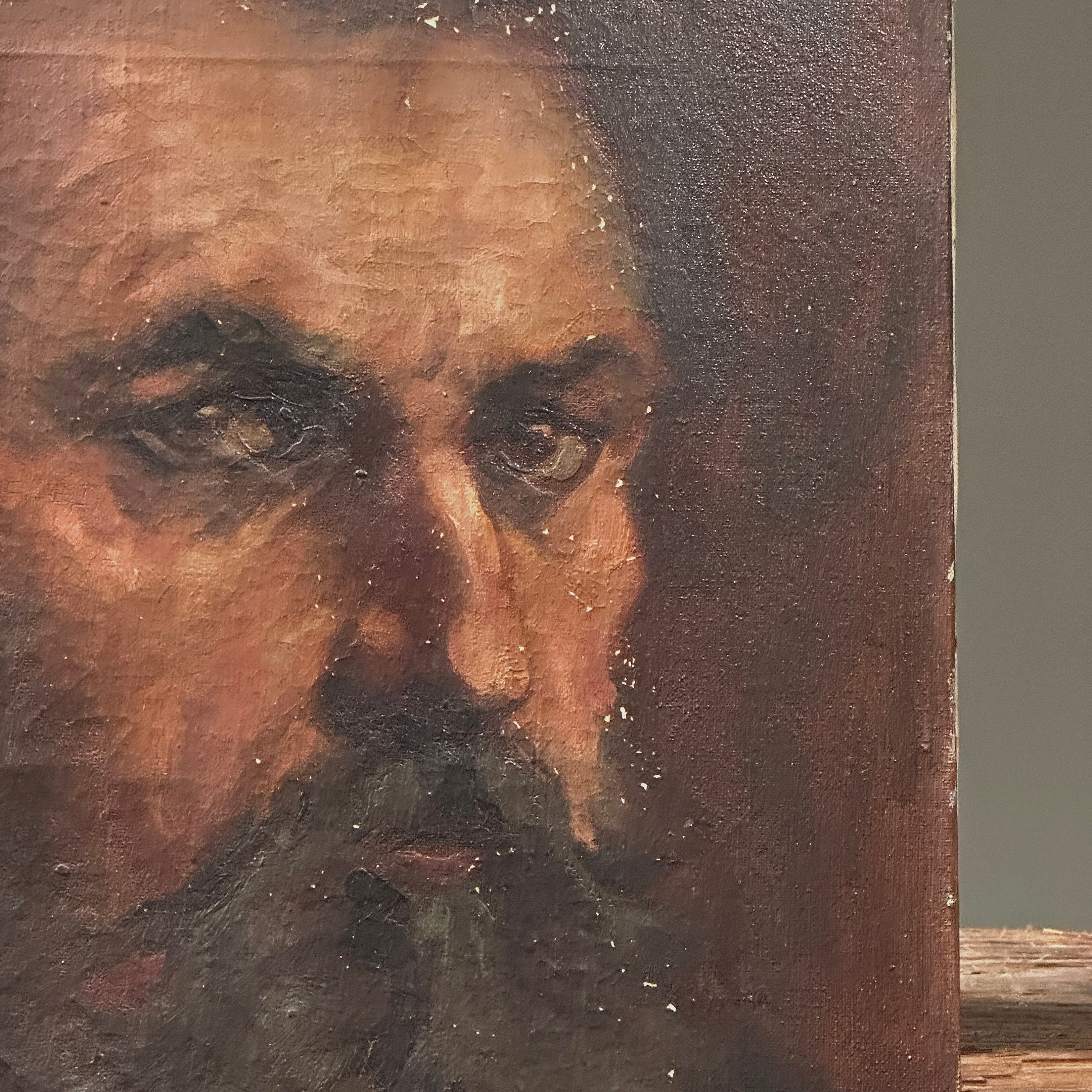 Antique 18th Century Old Masters Style Italian Portrait of Bearded Man ...