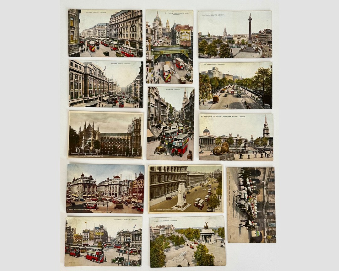 Antique 1930s London, England Unposted Postcards (set of 13)/hyde Park ...